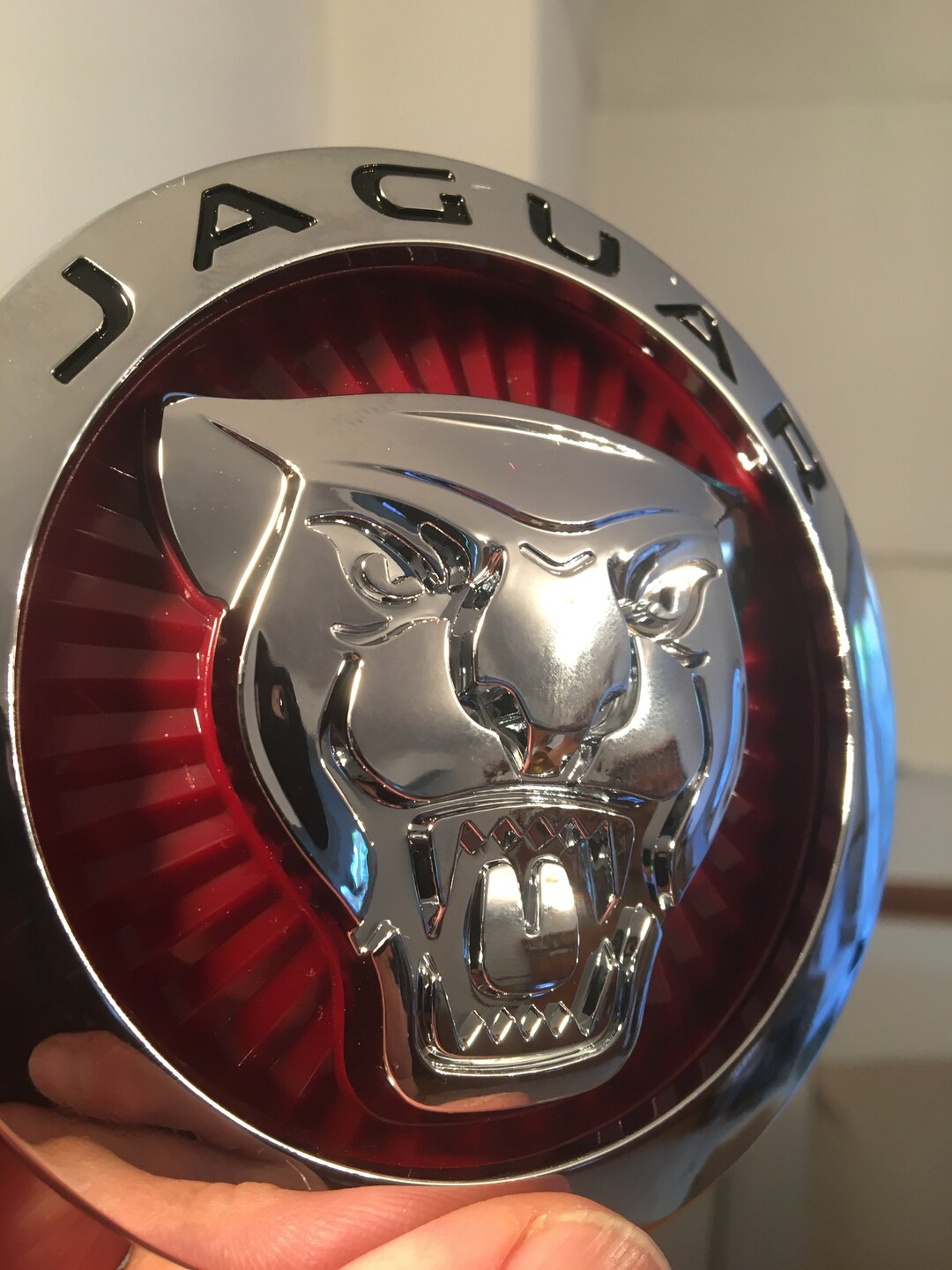 New Red Jaguar Growler 100mm Grille Badge Emblem. F-type/i-pace Models ...