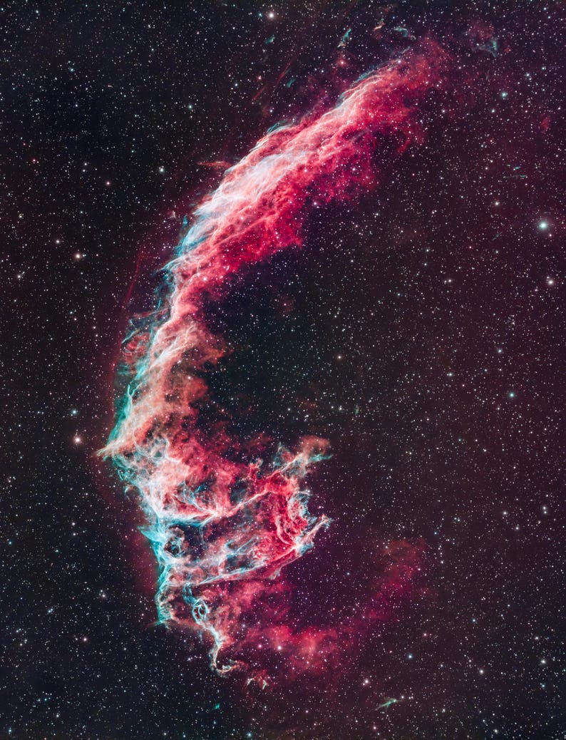 Eastern Veil Nebula - Limited Edition Metal Print - Deep Space Wall Art ...