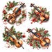 Christmas Musical Orchestra Instruments Watercolor Clipart PNG Festive ...