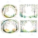 Watercolor Birch Tree Border Frames Clipart Birch Tree Borders ...