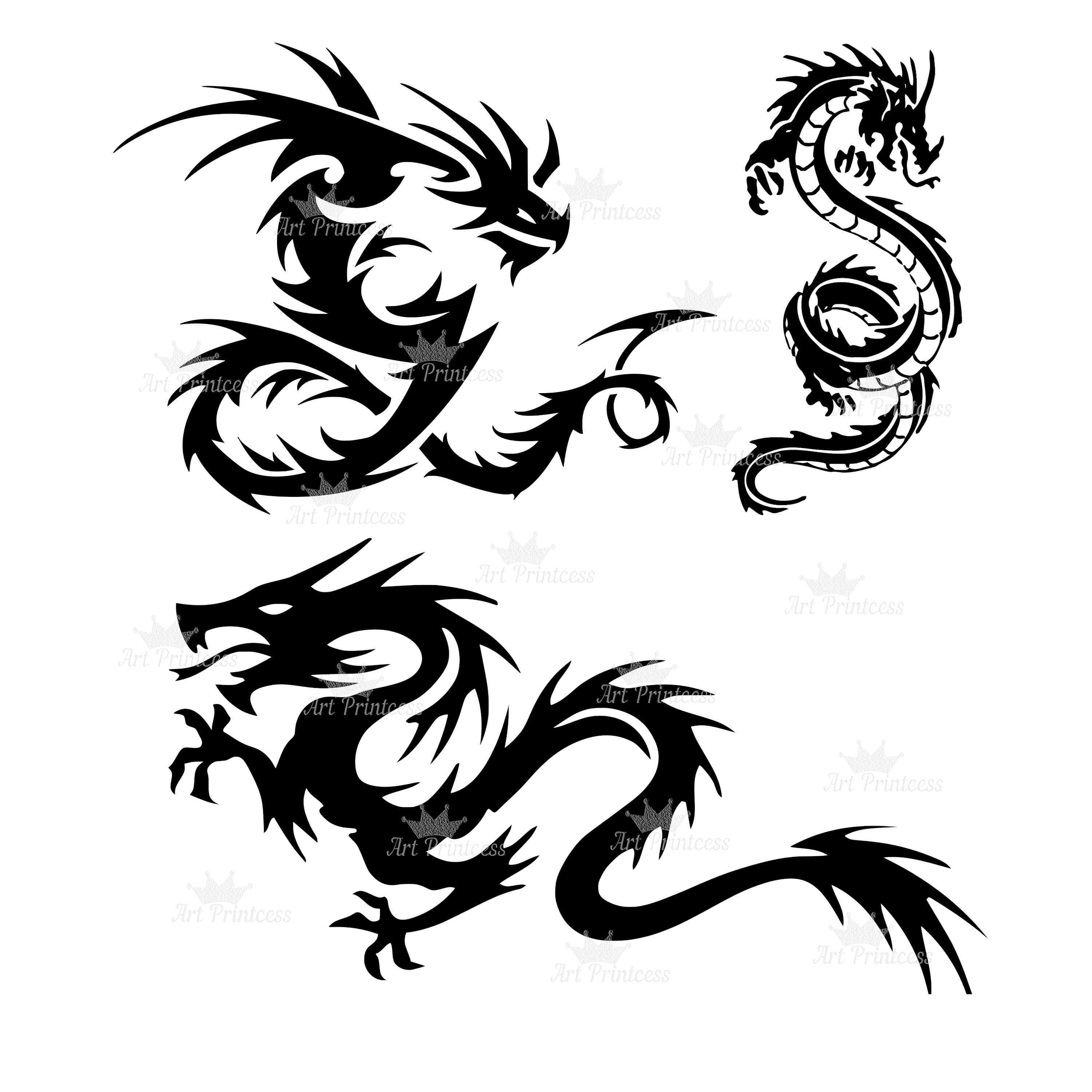 Chinese Dragon SVG PNG Chinese New Year Graphics Lunar New Year Vector ...