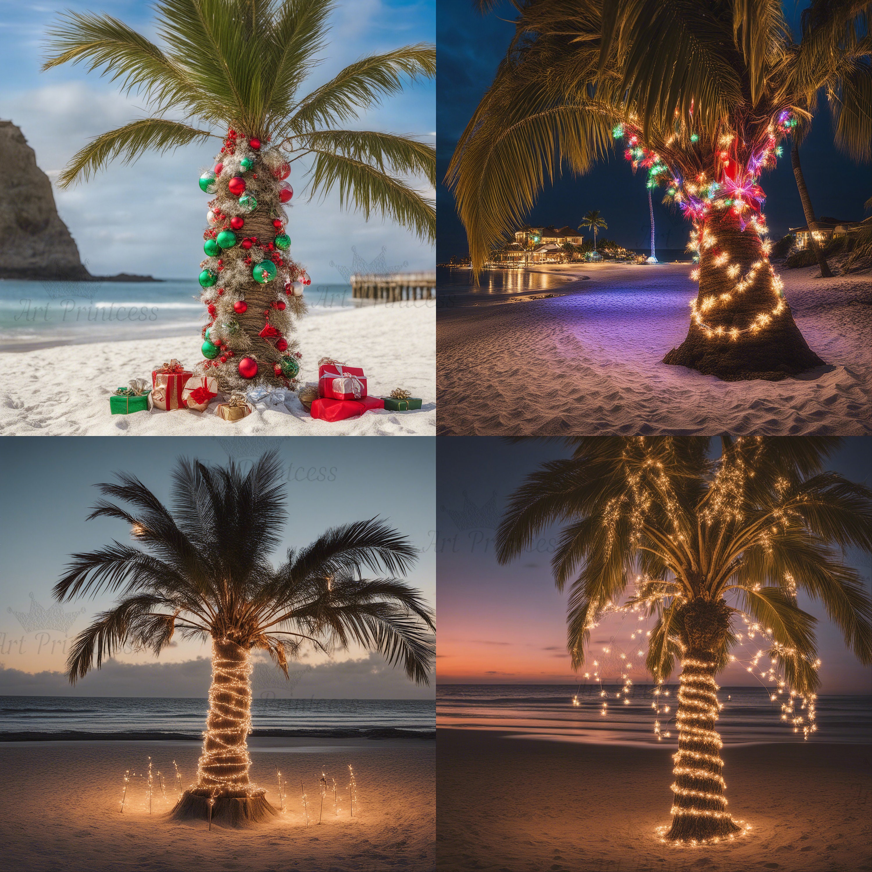 Christmas on the Beach Photo Images Coastal Christmas Digital Download ...