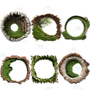 Woodland Border Frames Photo Images PNG Green Forest Overlays for ...