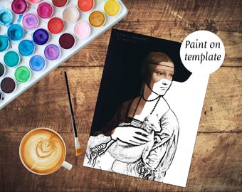 Lady With an Ermine Leonardo Da Vinci Reproduction Famous - Etsy