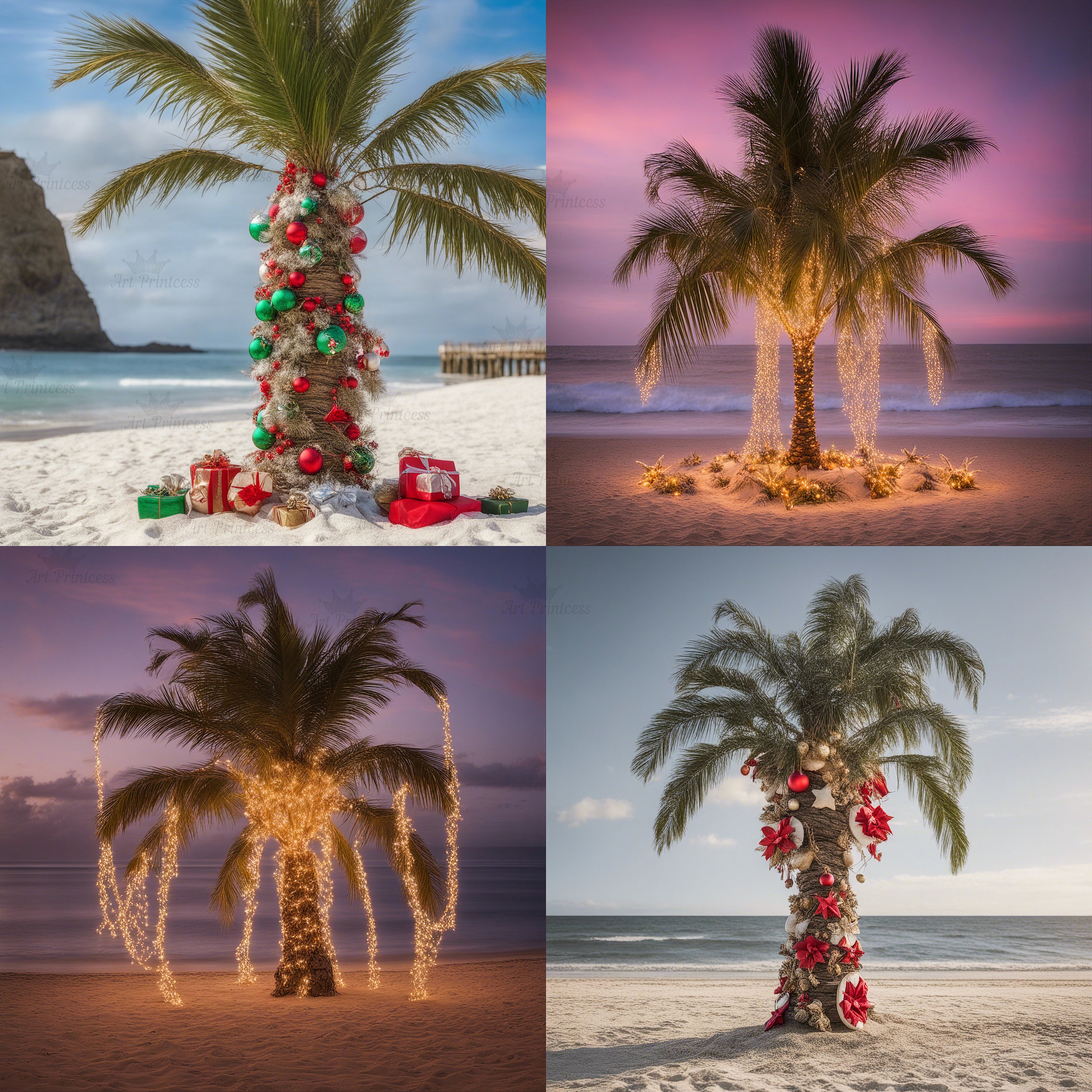 Christmas on the Beach Photo Images Coastal Christmas Digital Download ...
