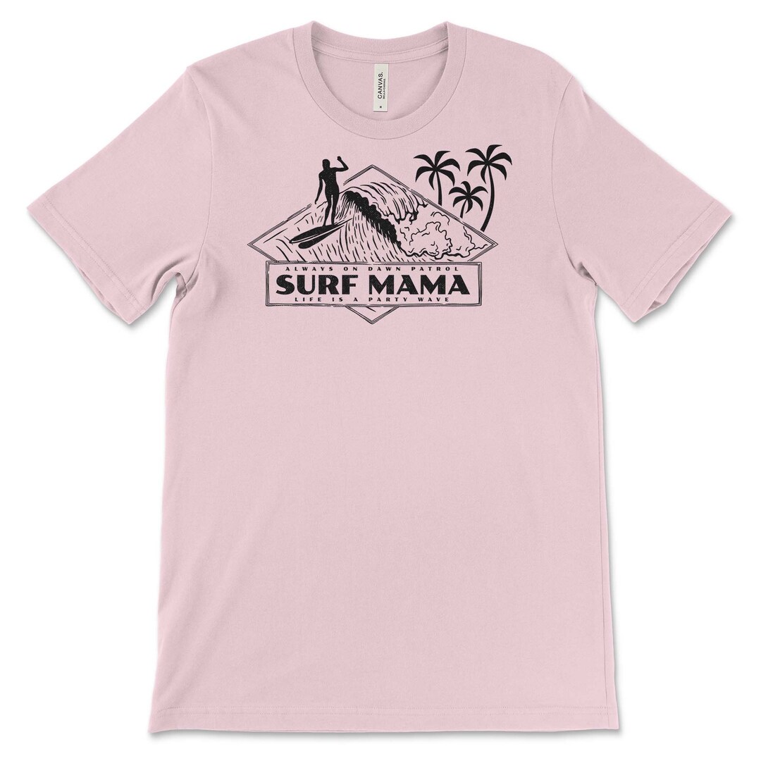 Surf Mama Wave Rider T-shirt, Surf Mom Shirt, Retro Surfing Mom Top - Etsy