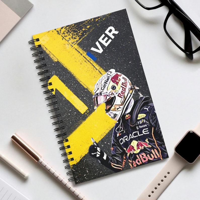 Max Verstappen Redbull Formula 1 Spiral Journal Notebook F1 Fan Gift ...