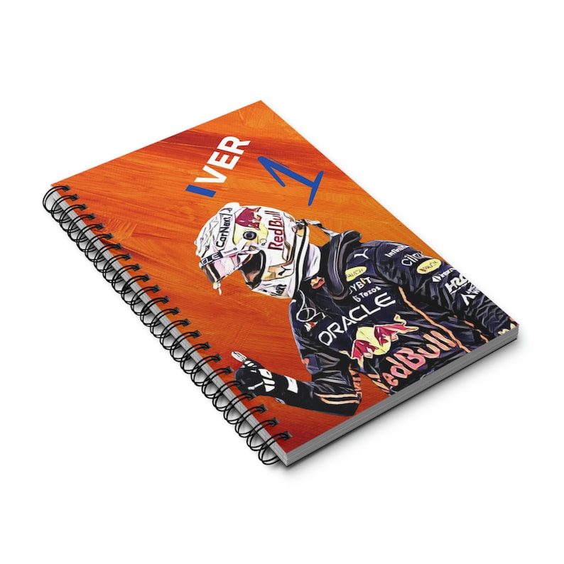 Max Verstappen Orange Army Redbull Formula 1 Spiral Journal Notebook F1 ...