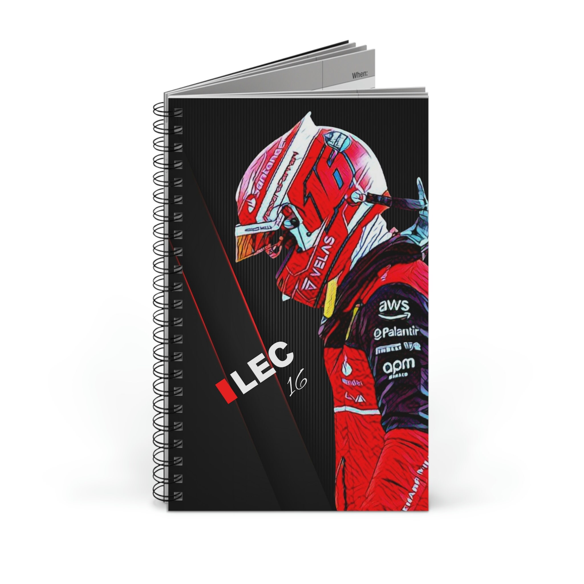 Charles Leclerc Ferrari Formula 1 Spiral Journal F1 Fan Gift Ships From ...