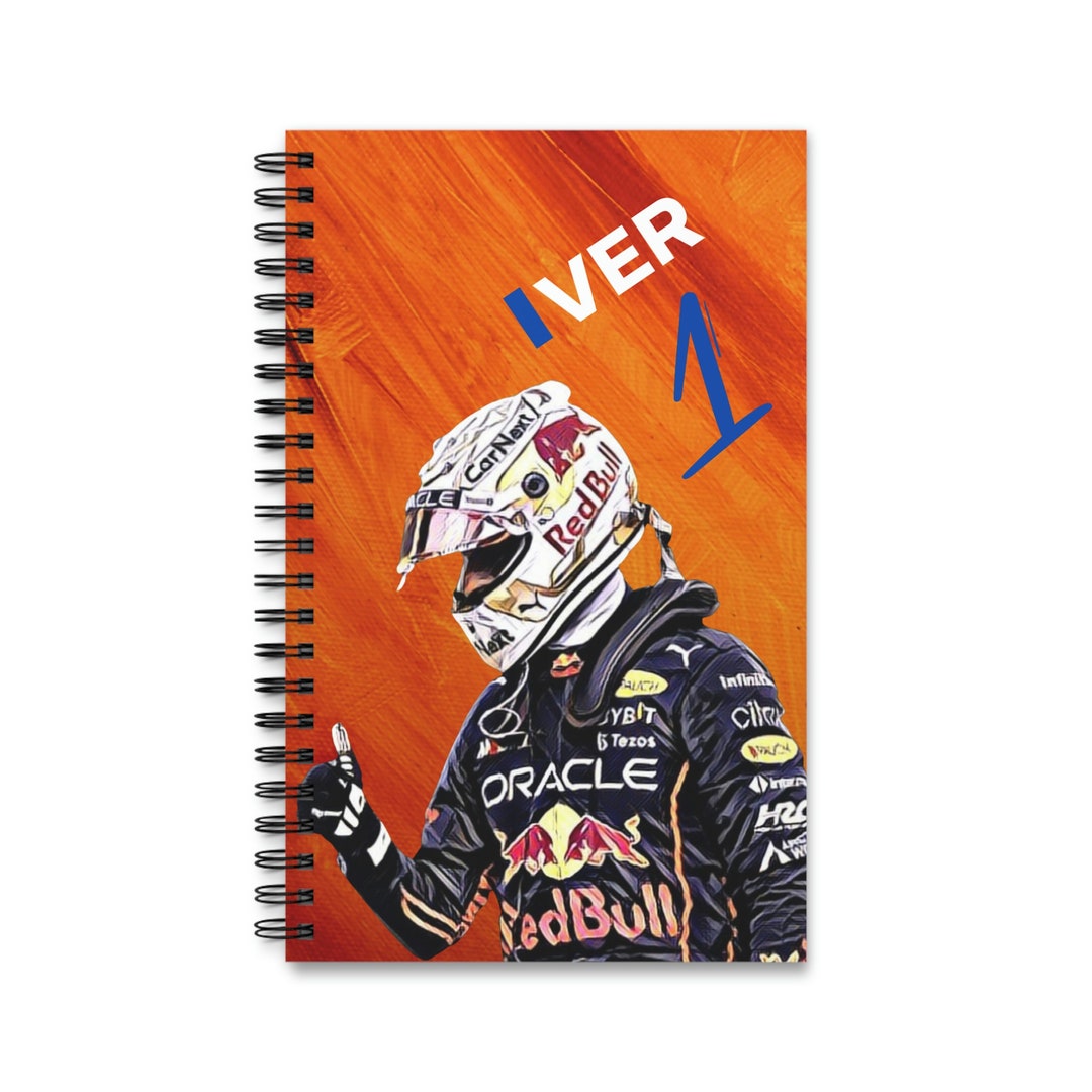 Max Verstappen Orange Army Redbull Formula 1 Spiral Journal Notebook F1 ...