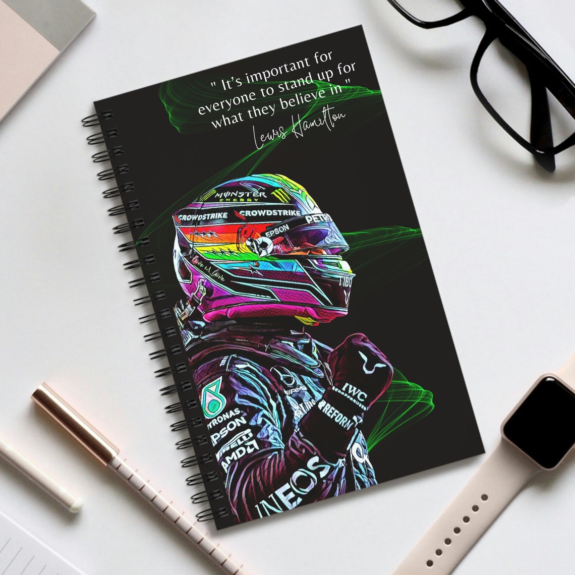 Lewis Hamilton Inspirational Quotes Journal Mercedes Formula 1 F1 Ships ...