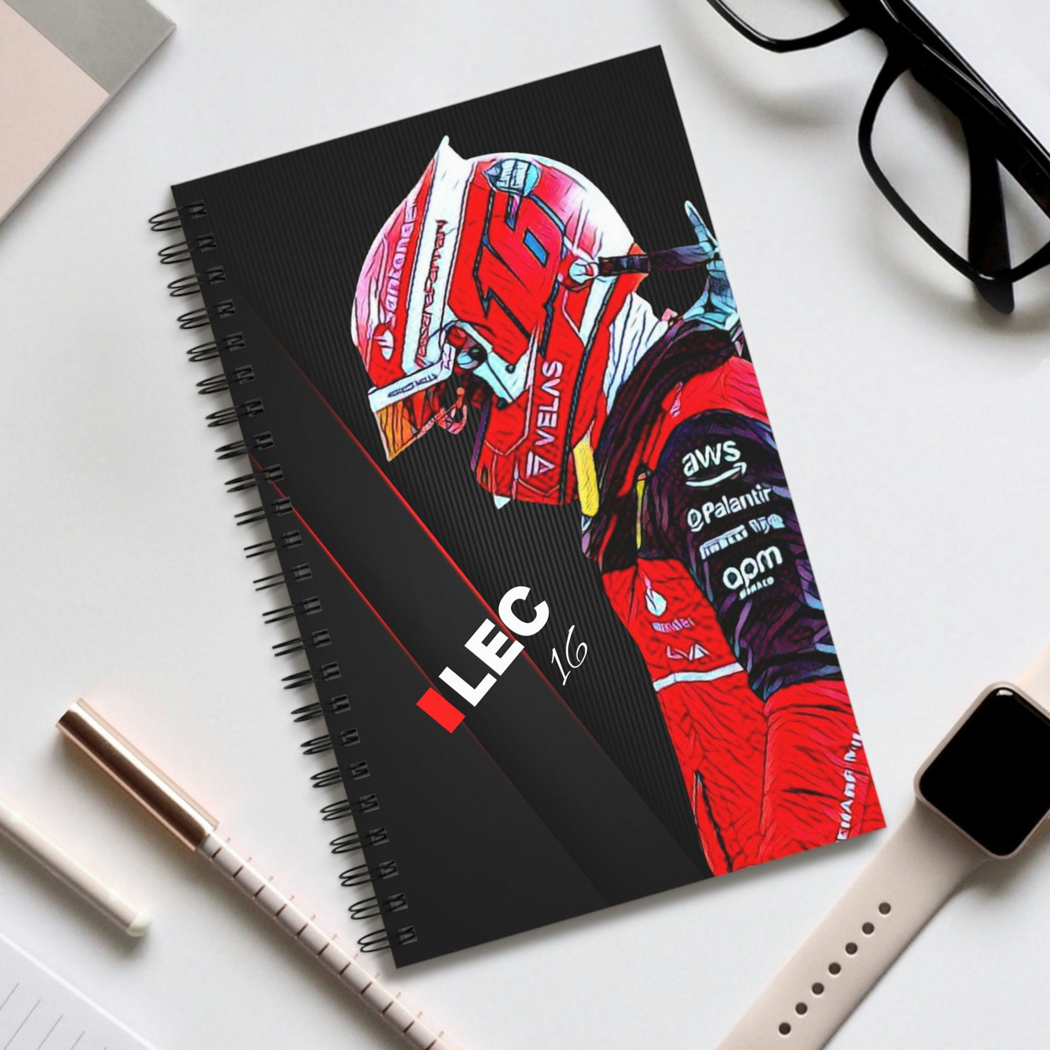 Charles Leclerc Ferrari Formula 1 Spiral Journal F1 Fan Gift Ships From ...