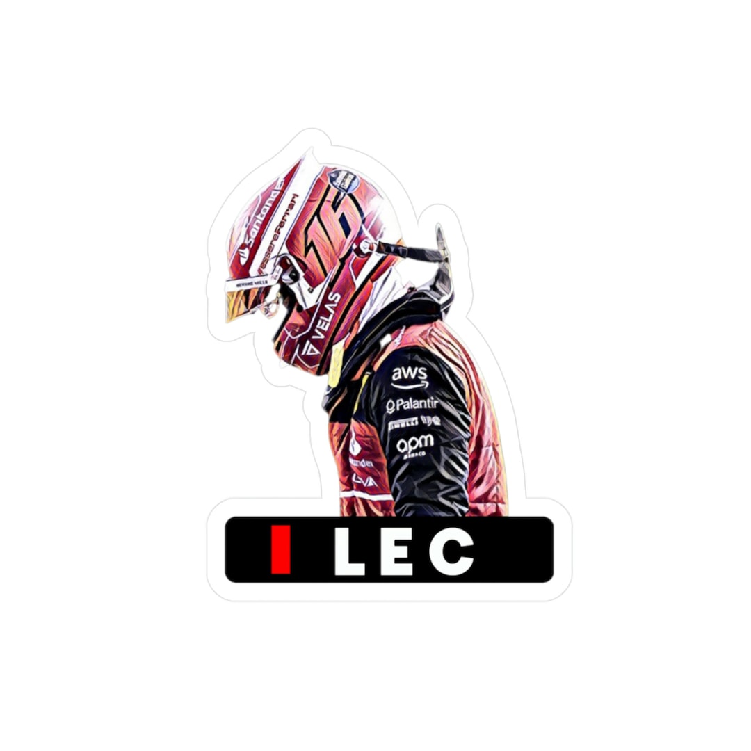 Charles Leclerc Ferrari Formula 1 Sticker Gift F1 Art Suit Kiss-cut ...