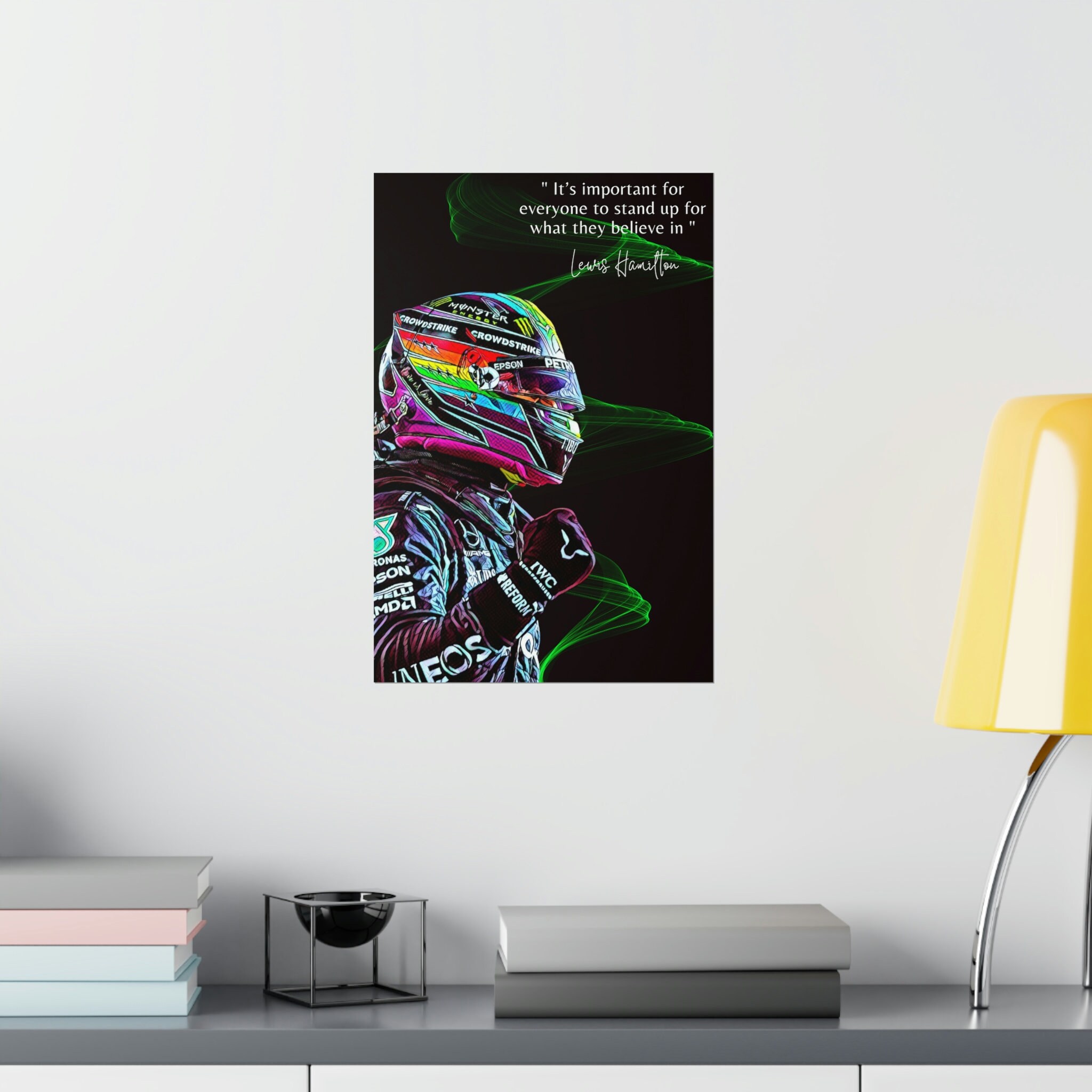 Lewis Hamilton Inspiring Quotes Poster Mercedes Formula 1 / Gift F1 ...
