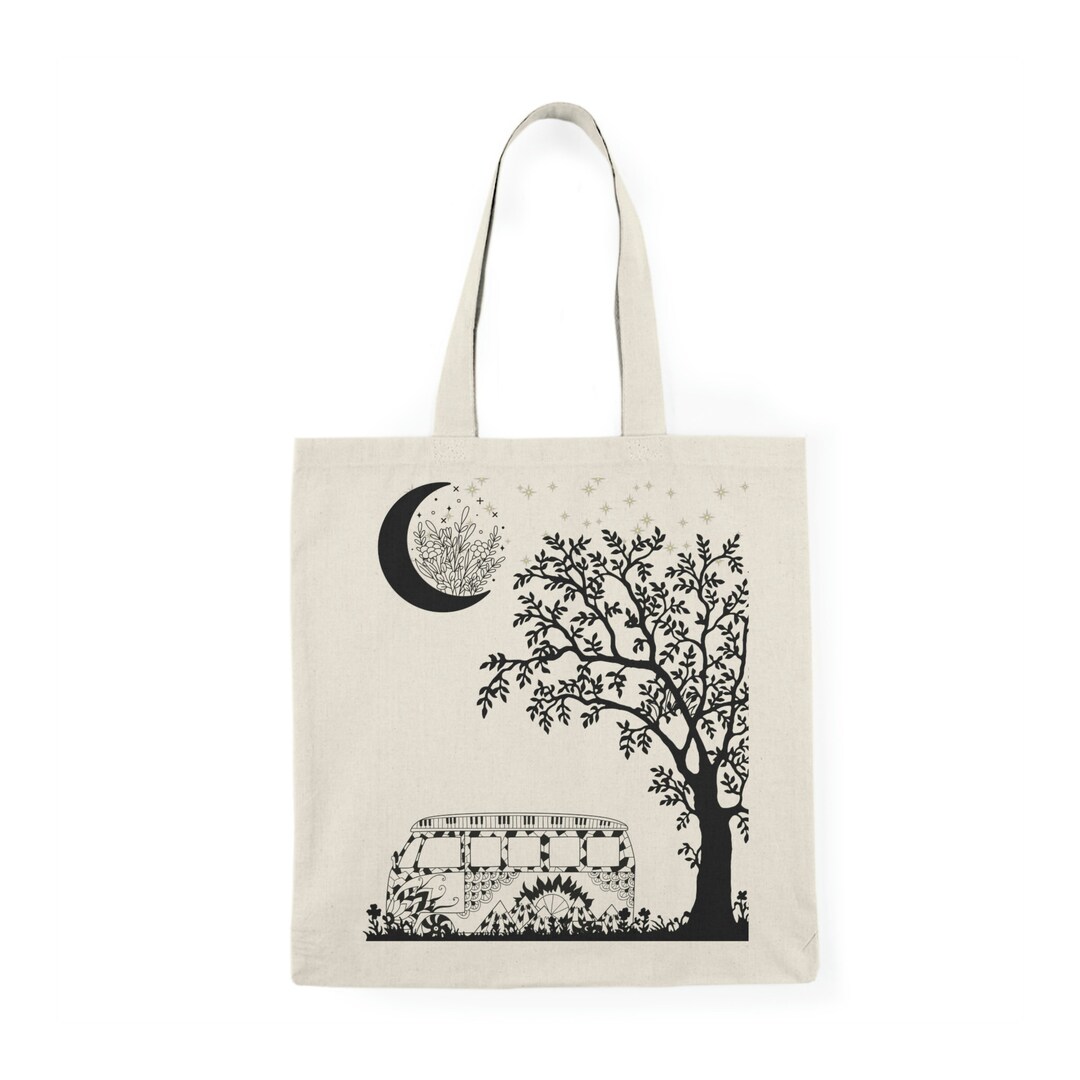 Camping Hippy, Tote Bag, Boho, Retro Look - Etsy