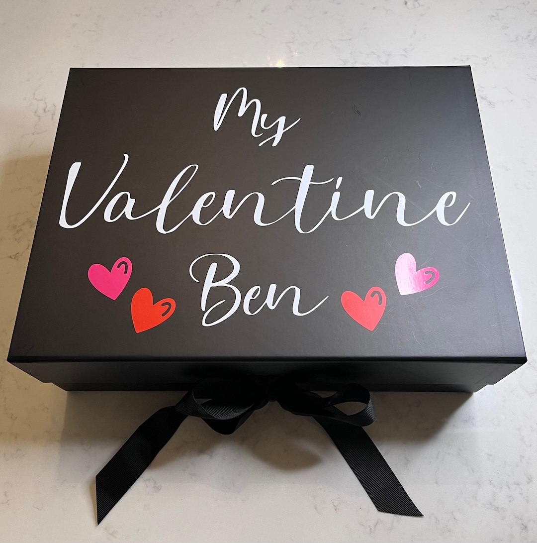 My Valentine Gift Box Personalised - Etsy UK