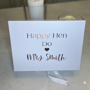 Luxury Happy Hen Do Gift Box Personalise Gift Box for Special Occassion ...