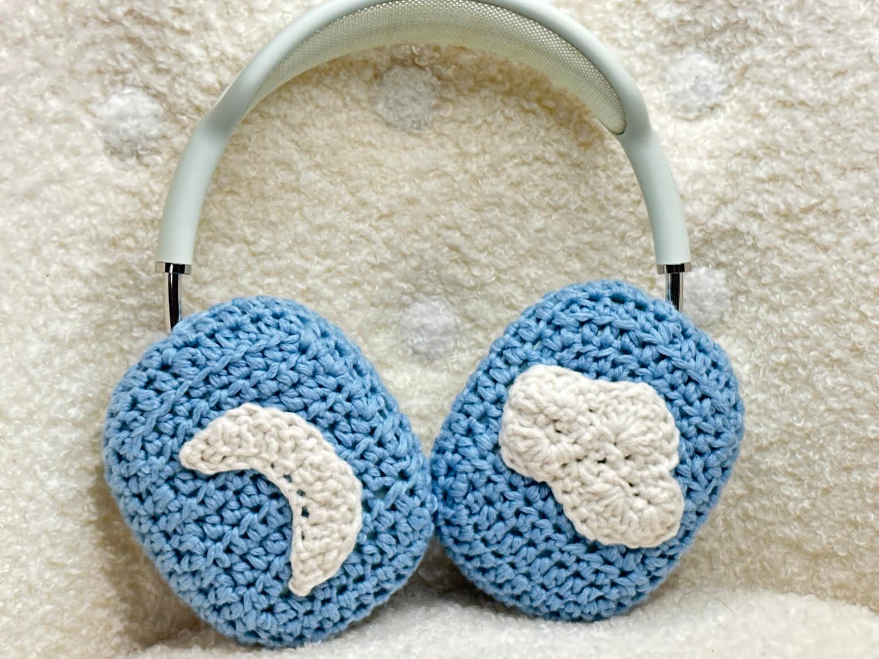 Airpods Max Clouds Moon Crochet Headphone Covers - Etsy