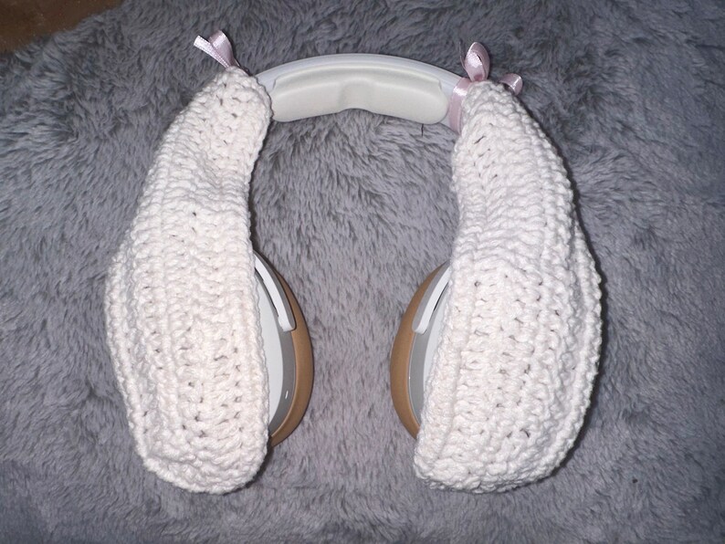 Crochet Bunny Ears Headphone Accessory - Etsy