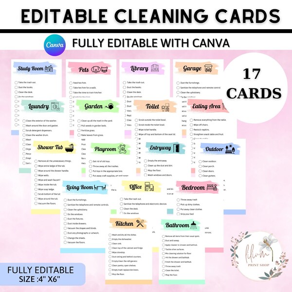 Editable Chore Chart for Couples & Families Instant Download Daily ...