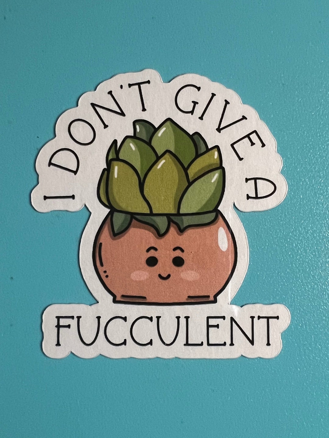 I Don't Give a Fucculent Sticker. Adult Prfanity - Etsy