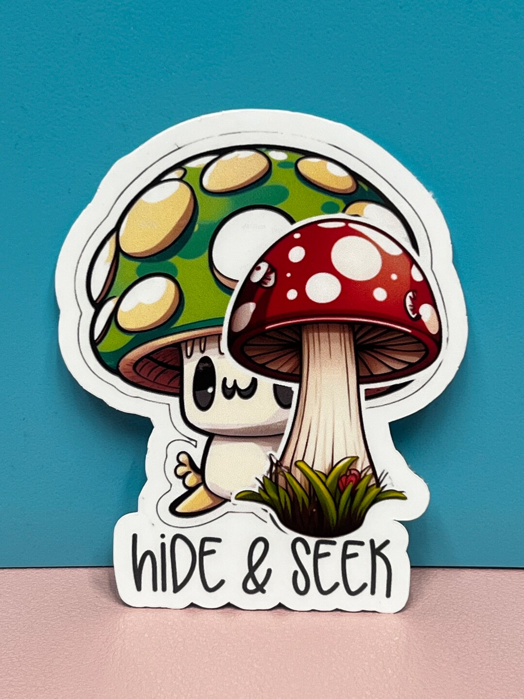 Mushroom Hide & Seek Sticker. - Etsy
