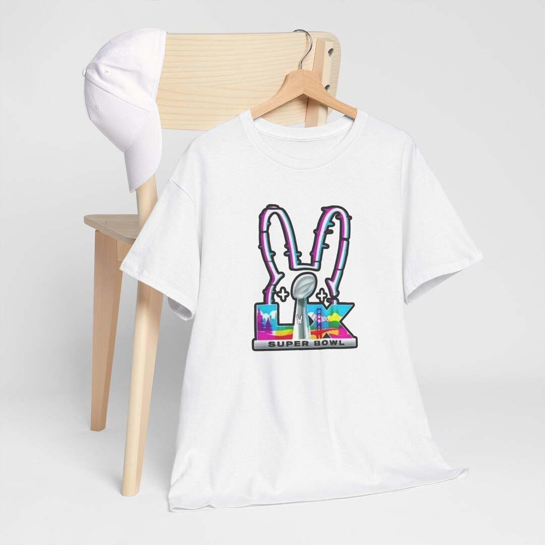 Retro Bunny Logo Tee | Colorful 90s Cartoon Rabbit Graphic Tee - Etsy