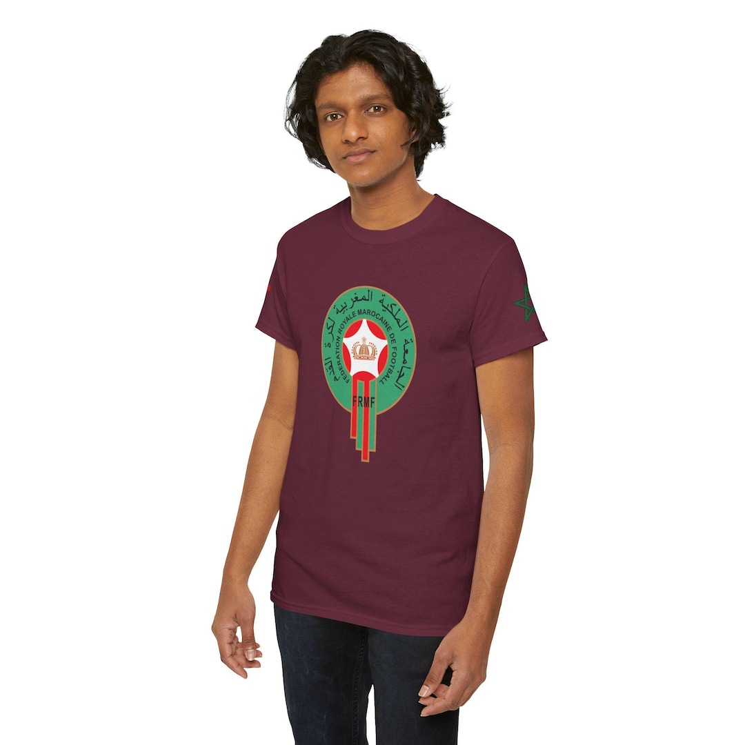 Morocco Emblem Tee | Moroccan Crest Logo T-shirt, North Africa Flag ...