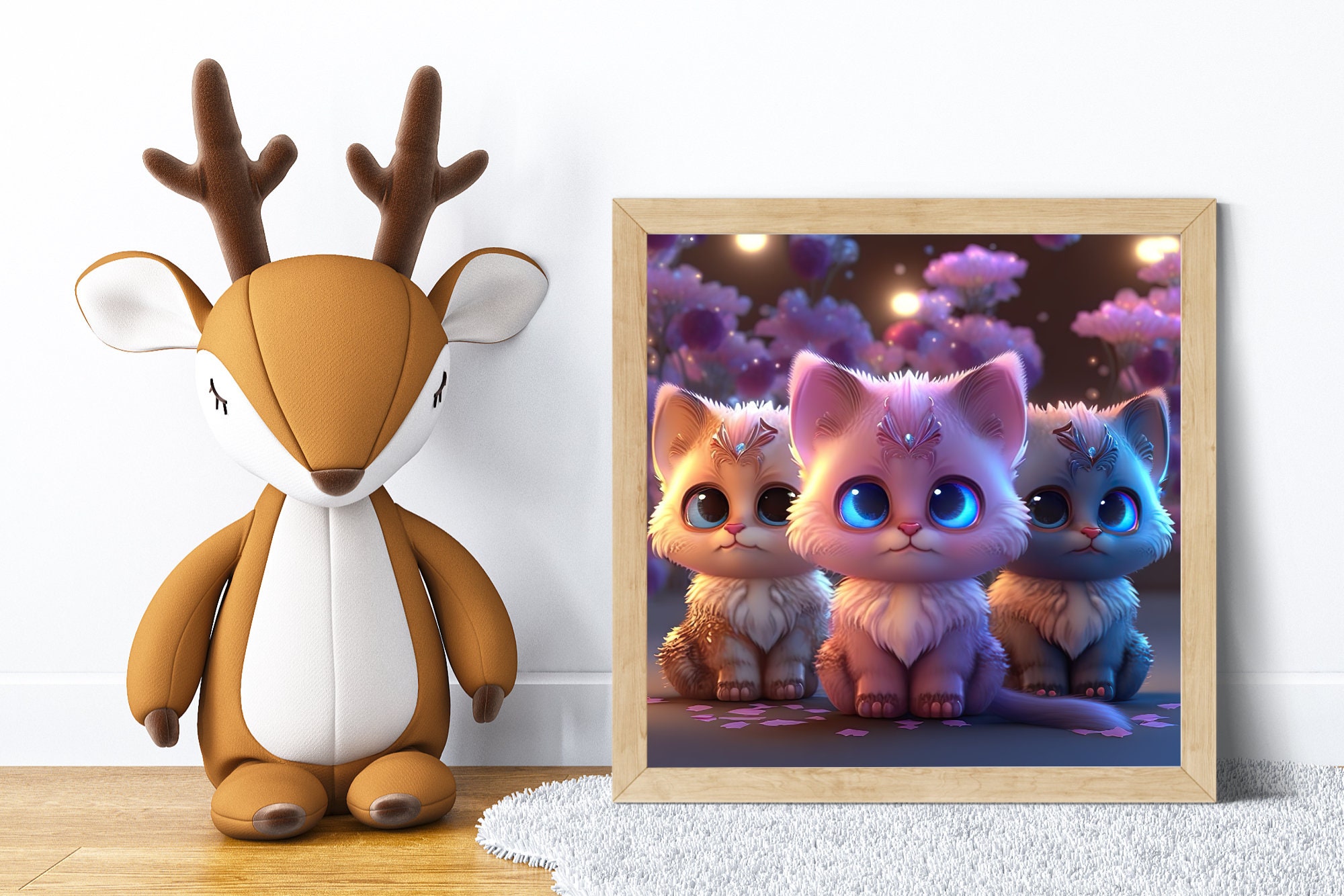 Cute Kawaii Anime Cats for Digital INSTANT Download a Great Room ...