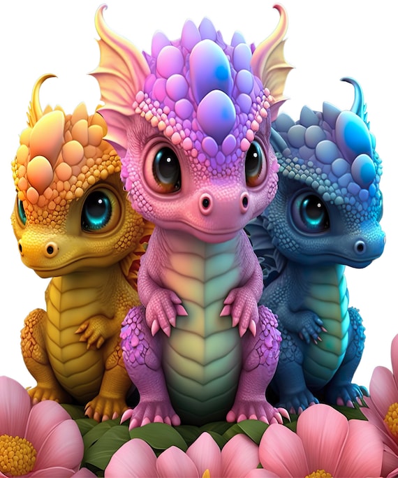 Cute Baby Anime Dragons