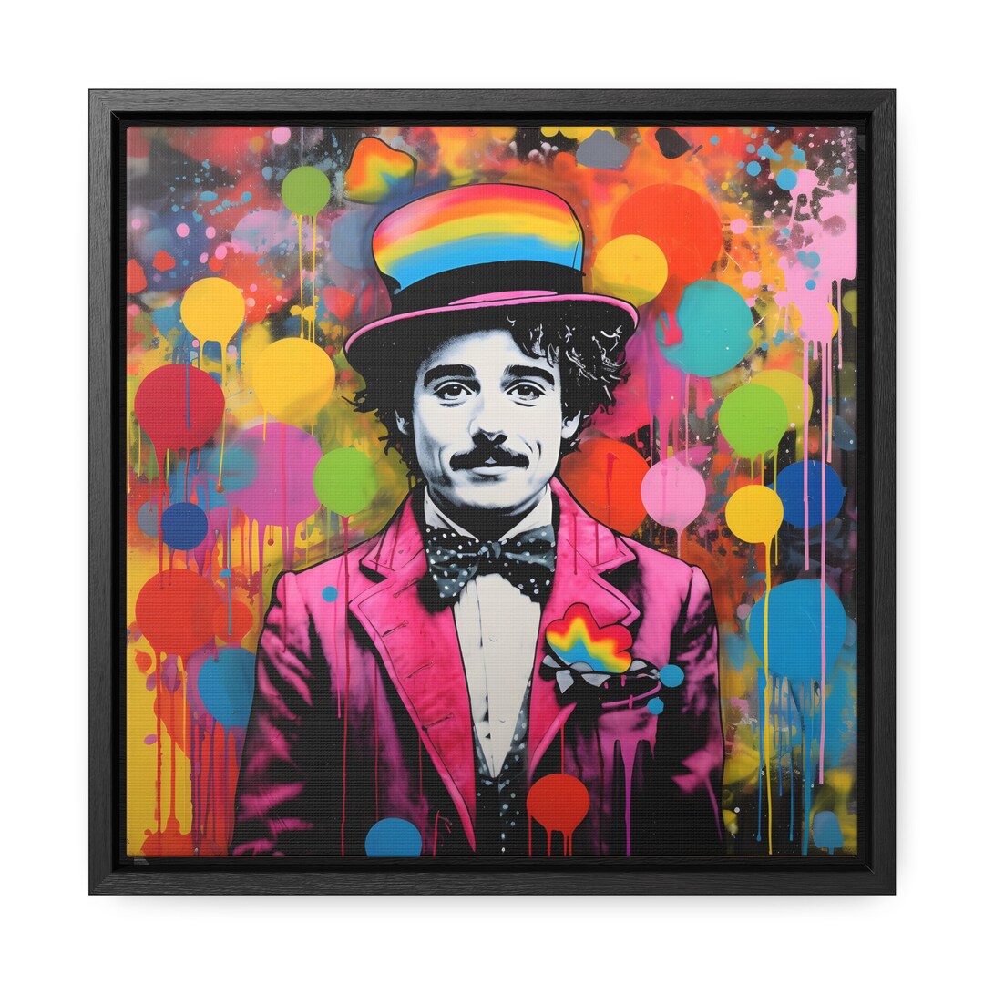 Charlie Chaplin Framed Graffiti Wall Art Charlie Chaplin Art - Etsy
