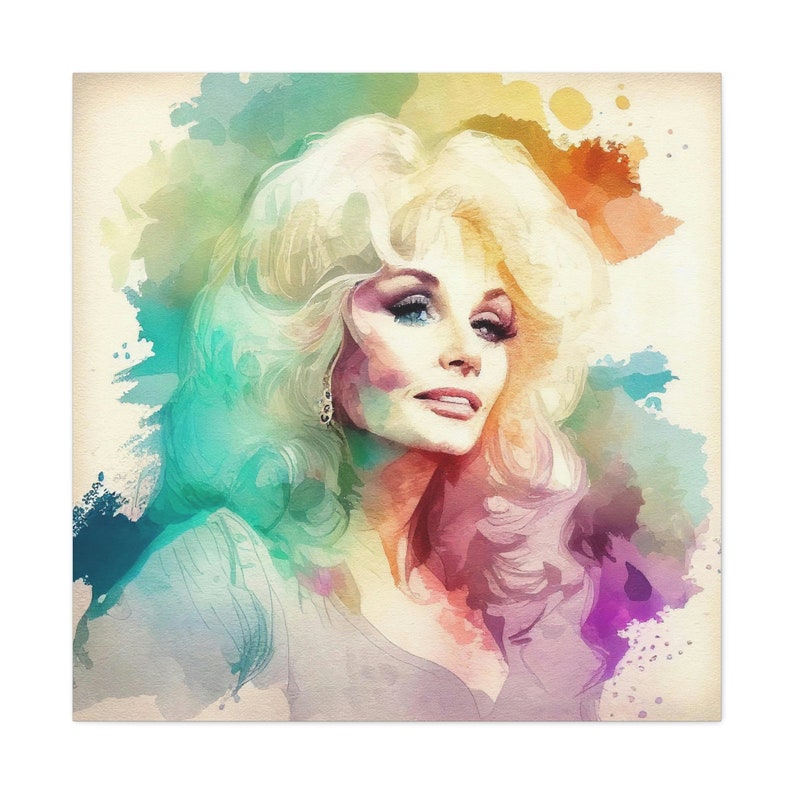 Dolly Parton Watercolor Art Canvas Dolly Parton Art Dolly - Etsy