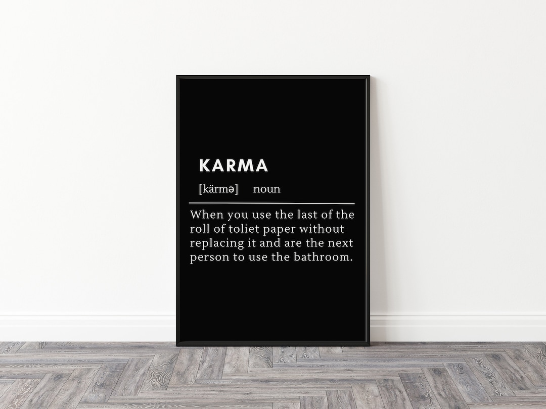 Karma Digital Download Wall Art Karma Definition Digital - Etsy