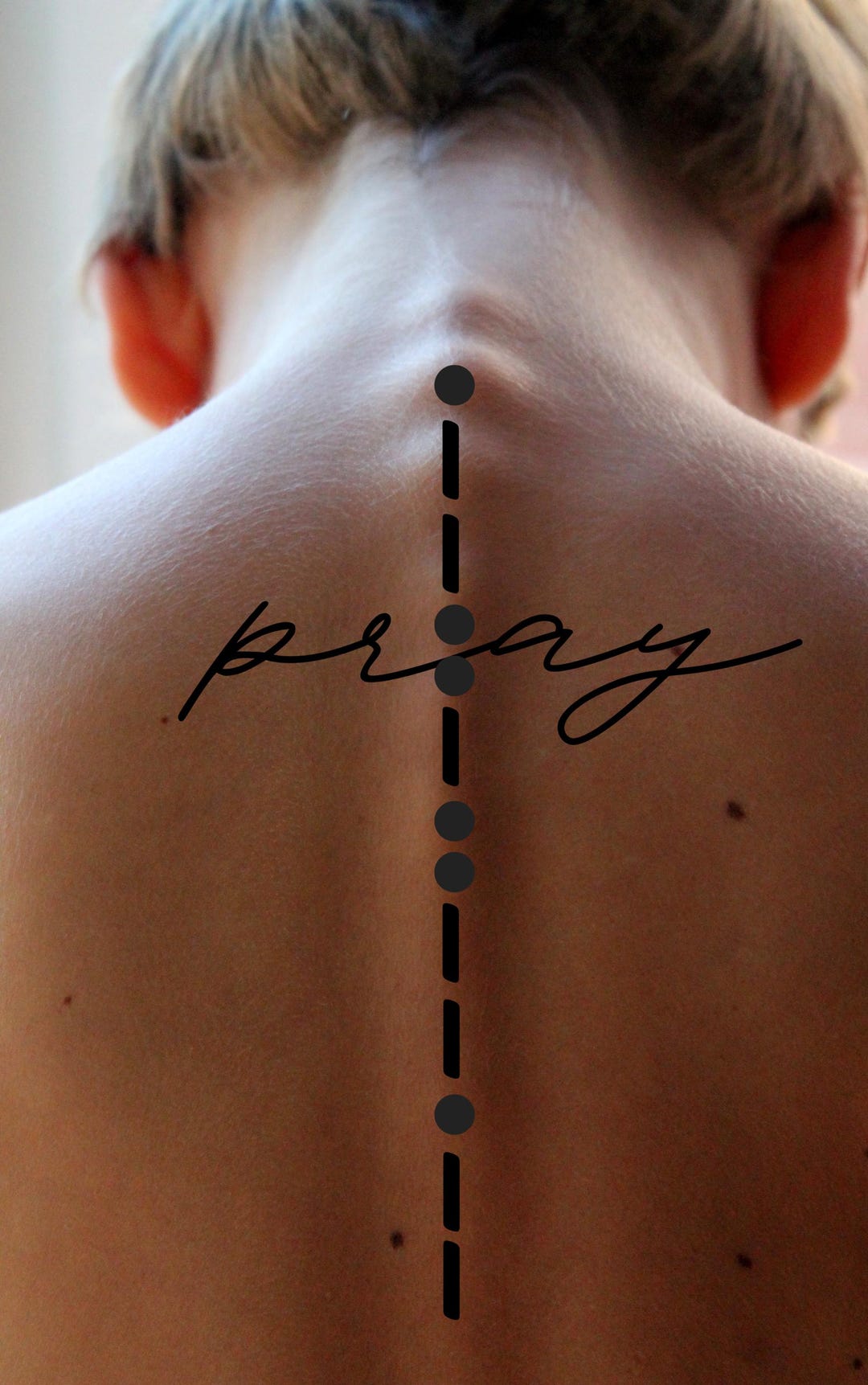Pray Tattoo Digital Morse Code Design for Back, Spine, Wrist, Ankle ...
