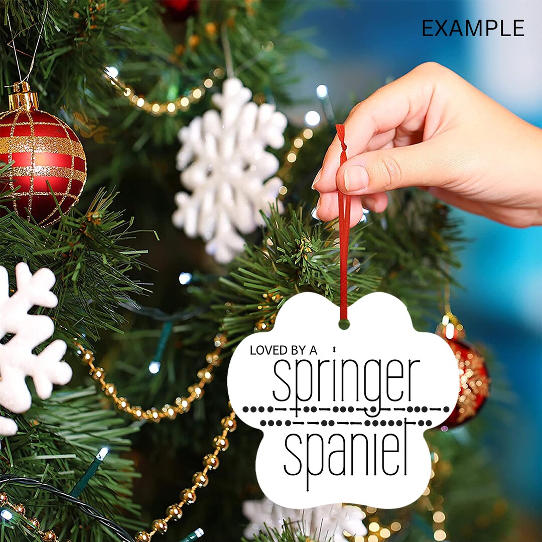 Springer Spaniel Dog Morse Code Design for Pet Accessories, Home Decor ...