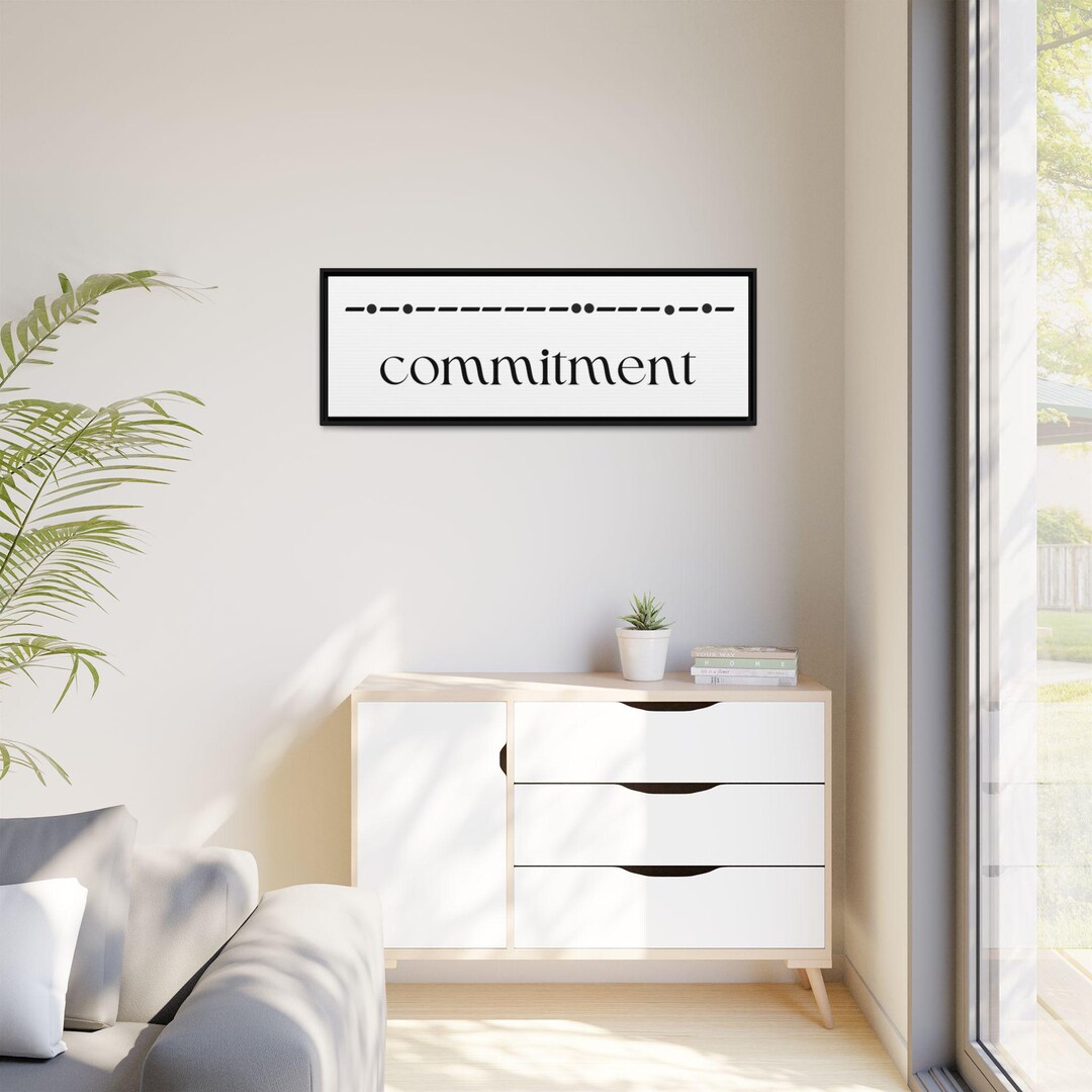 Commitment Wedding Morse Code Wall Art Design for Home Decor, Bedroom ...
