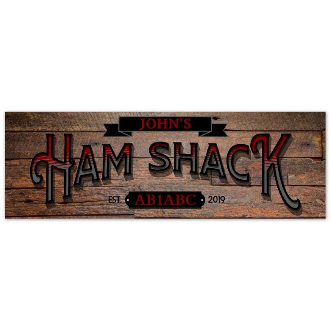 Personalized Ham Shack Sign, Ham Shack Sign, Amateur Radio Operator ...