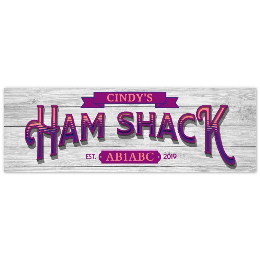 Personalized Ham Shack Sign, Ham Shack Sign, Amateur Radio Operator ...
