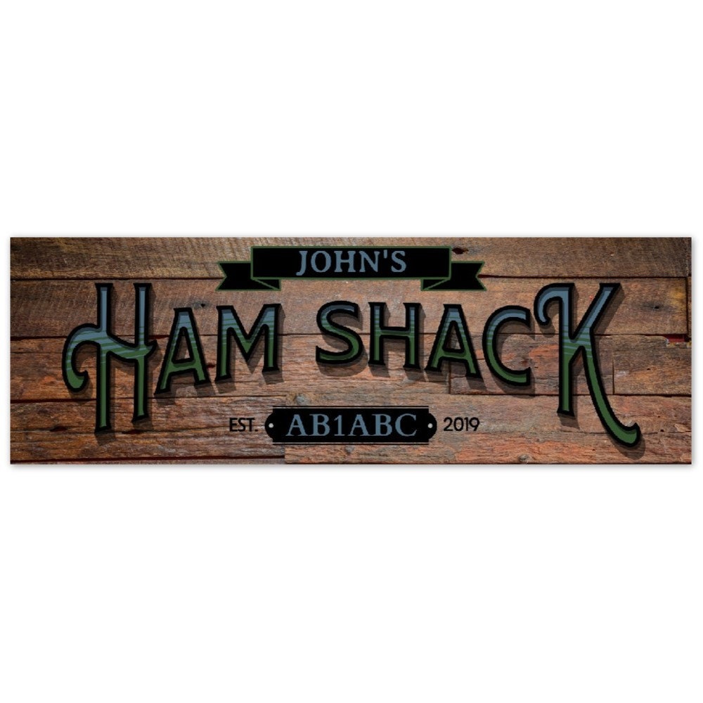 Personalized Ham Shack Sign, Ham Shack Sign, Amateur Radio Operator ...