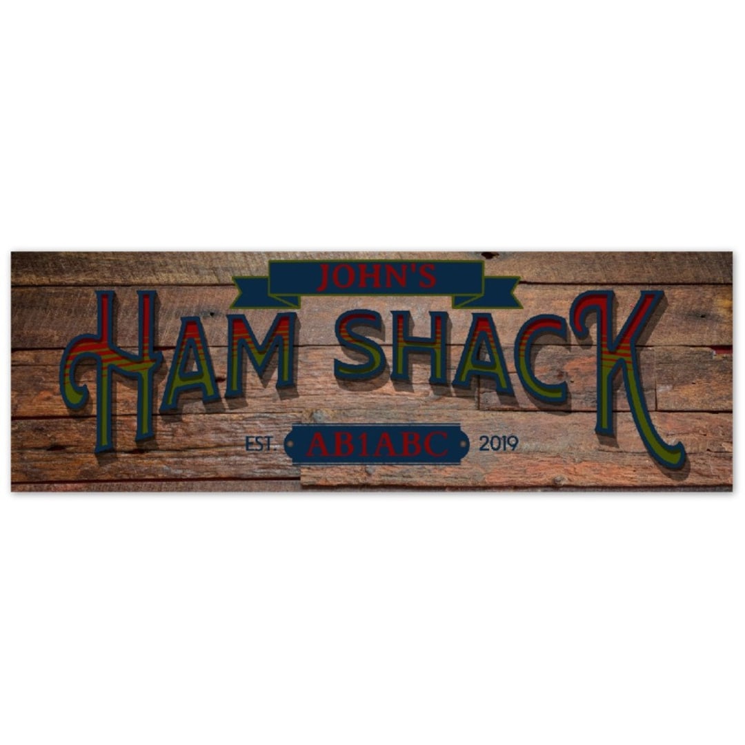 Personalized Ham Shack Sign, Ham Shack Sign, Amateur Radio Operator ...