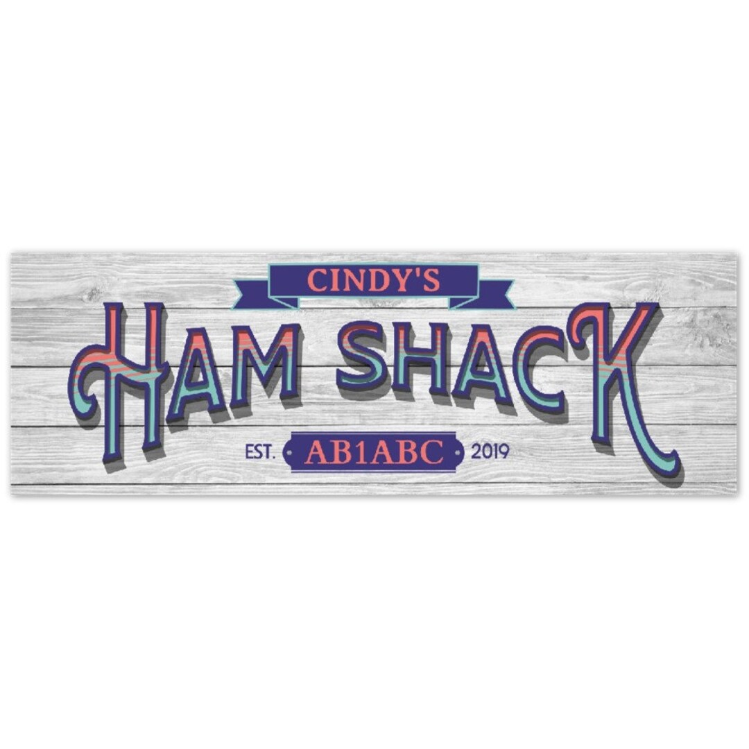 Personalized Ham Shack Sign, Ham Shack Sign, Amateur Radio Operator ...