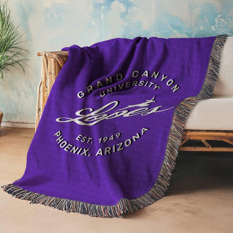 Woven Blanket GCU Grand Canyon University College Student Christmas ...