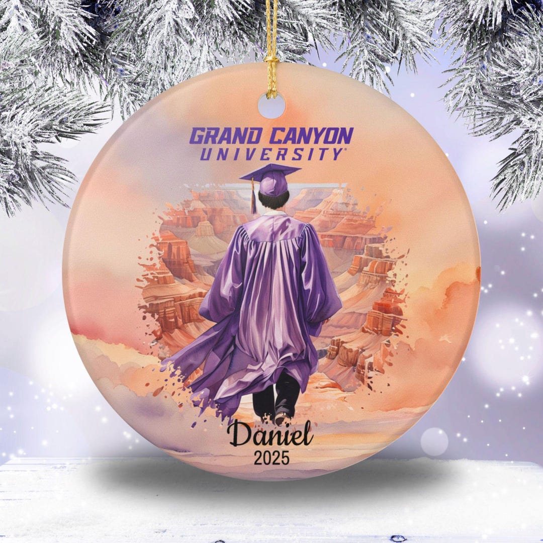 Personalized Watercolor GCU Graduation Christmas Ornament 2025 Grand ...