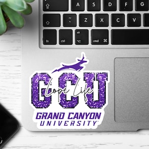 GCU Purple Glitter Sticker Grand Canyon University Lope Life Laptop ...