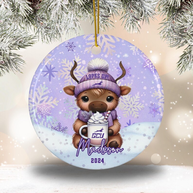GCU 2025 Baby Lope Grand Canyon University Custom Ceramic Christmas ...