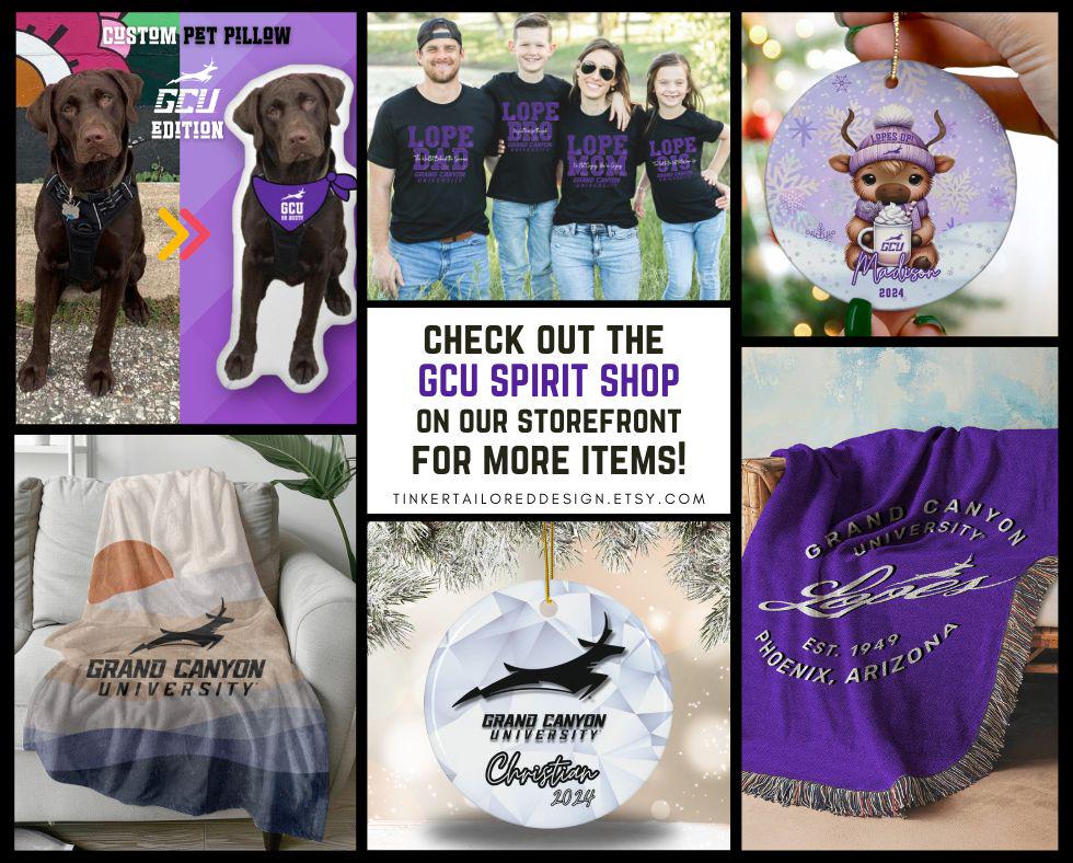 GCU Black Lope Grand Canyon University Custom Ceramic Christmas ...