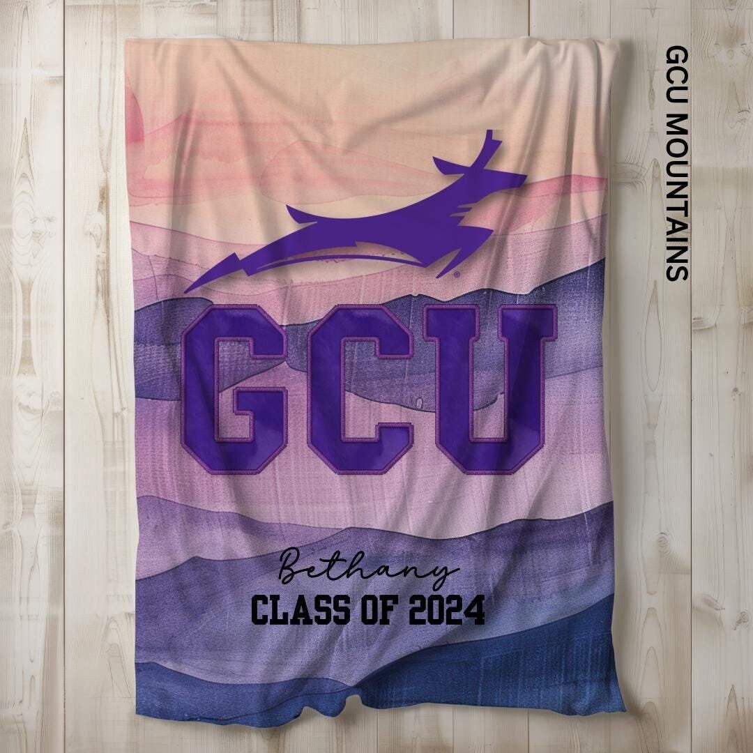 Custom Velveteen Plush Blanket GCU MOUNTAINS Grand Canyon University ...