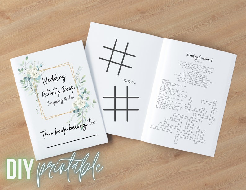 PRINTABLE Kids Wedding Activity Book Childrens Coloring Book Toddler ...