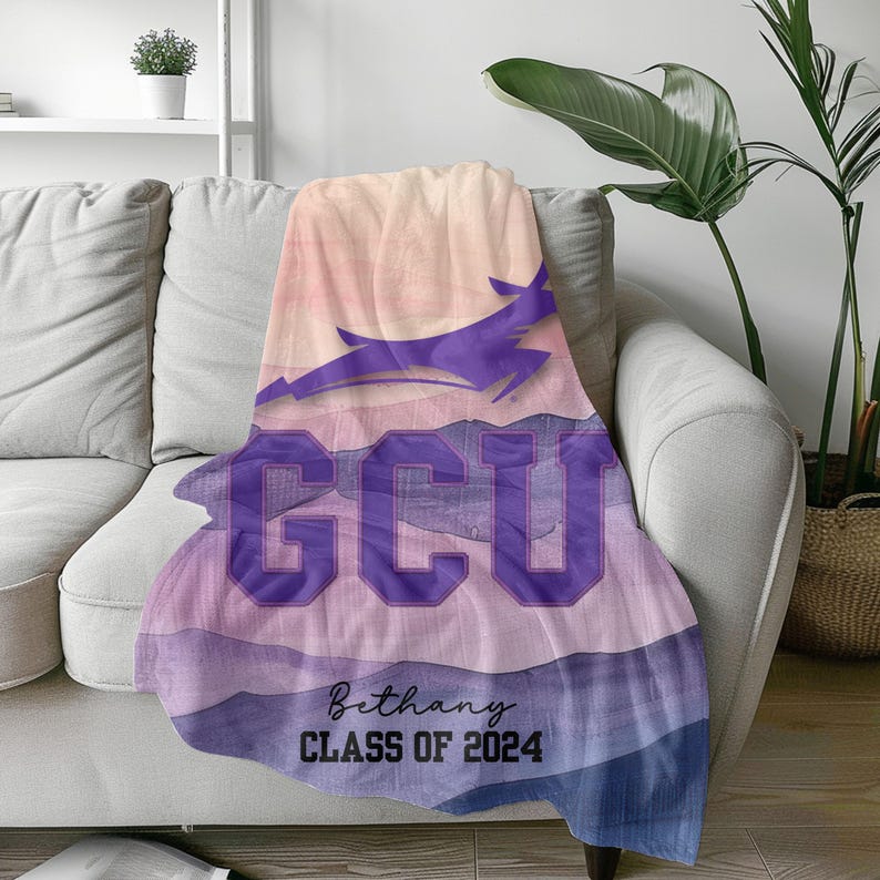Custom Velveteen Plush Blanket Grand Canyon University Graduation ...