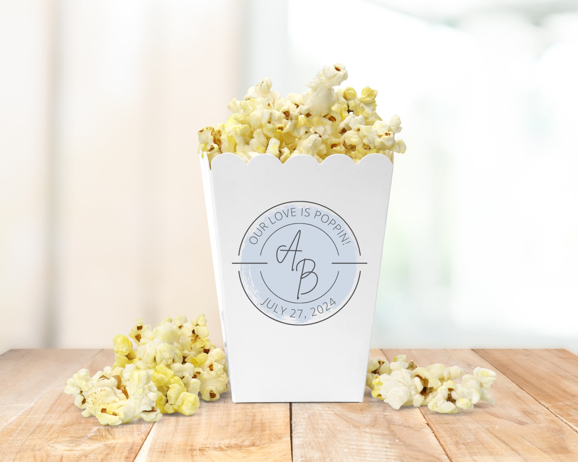Personalized Popcorn Box Wedding Favor Custom Popcorn Favor - Etsy